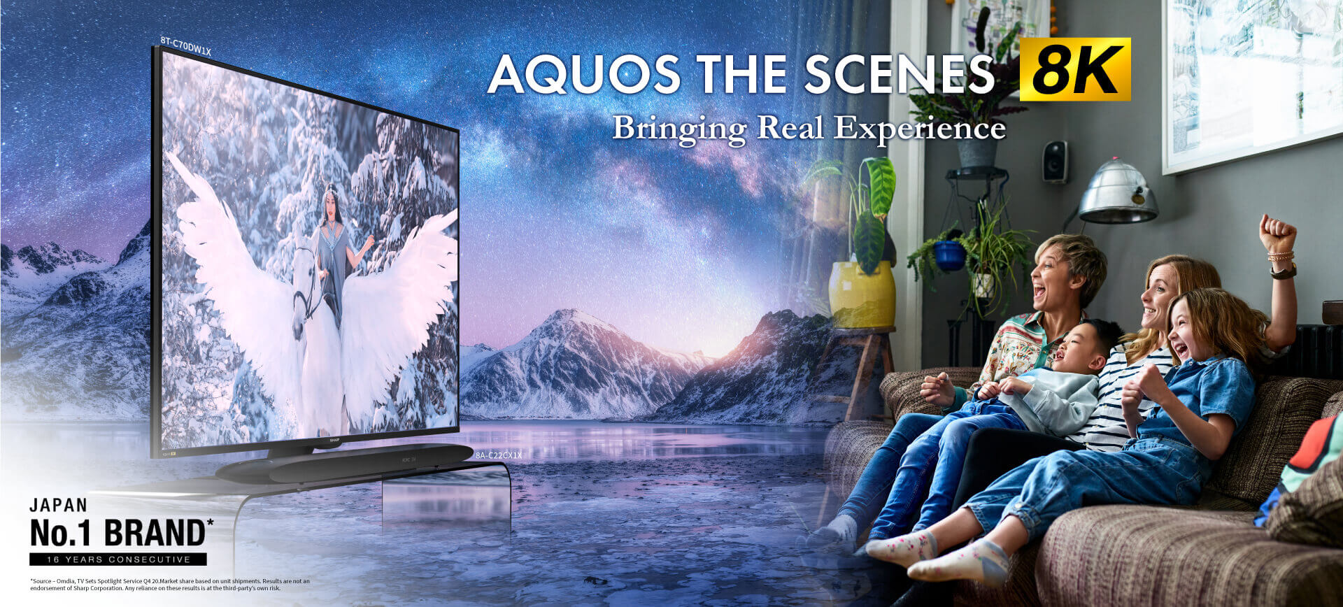 Sharp Aquos 70 Inch 8K Smart LED TV with Android System - 8T-C70DW1XBK