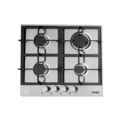 Hans Gas Built-In Hob 4 Burner 60 cm stainless steel Cast Iron Full Sa